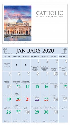 2020 Catholic Calendar - Ashby Publishing